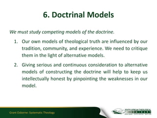 Systematic Theology (Osborne's Model) | PPTX