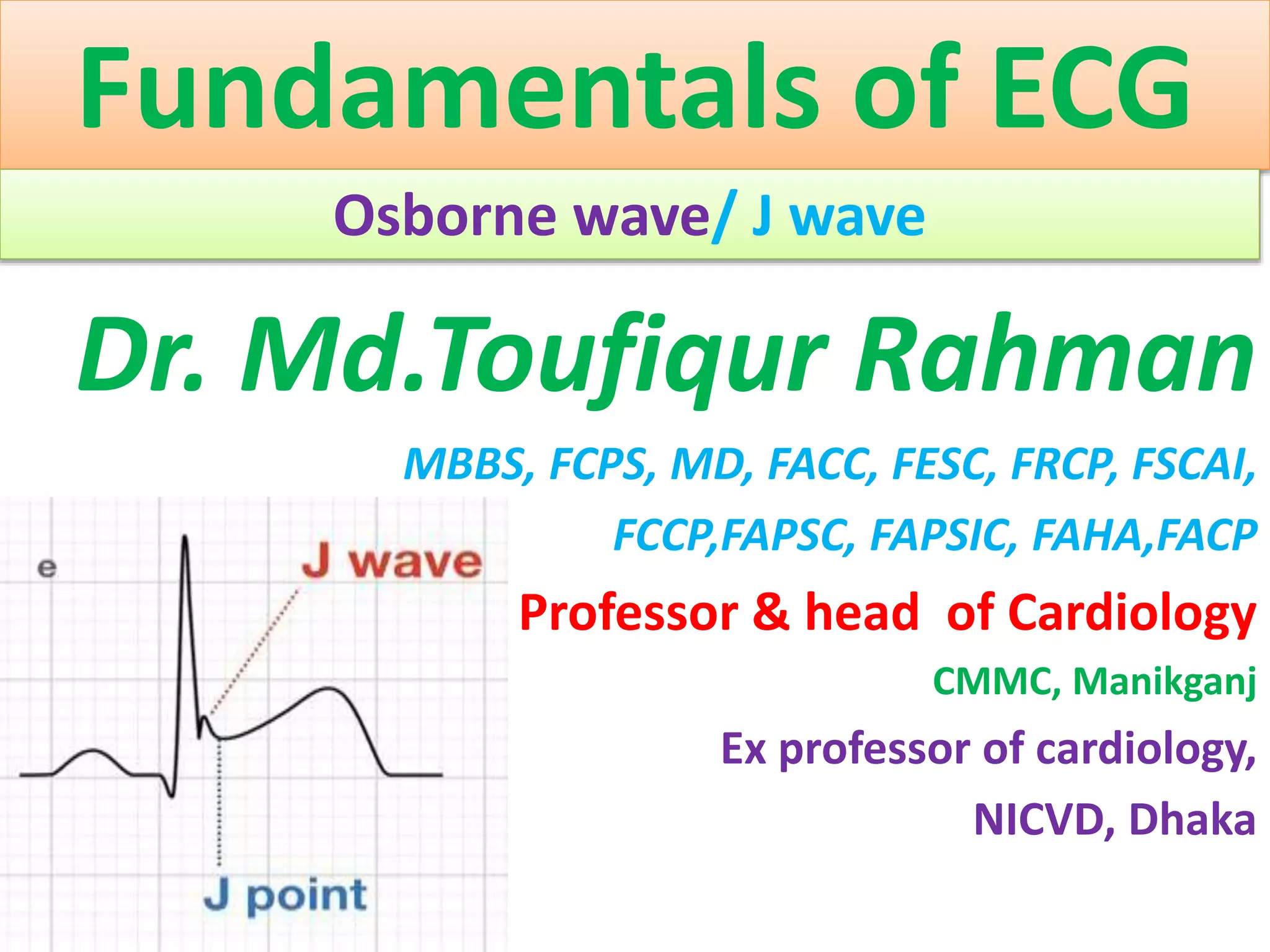 Osborne wave(J wave) and j point in ECG | PPSX | Heart and ...