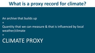 Extending the modern record back in time using proxy data | PDF