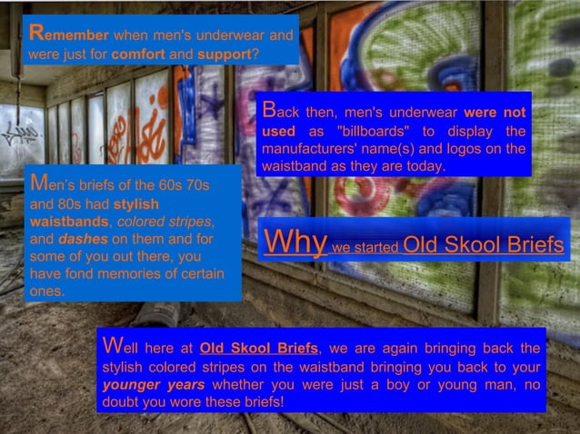 Old Skool Briefs Men's Underwear | PPT