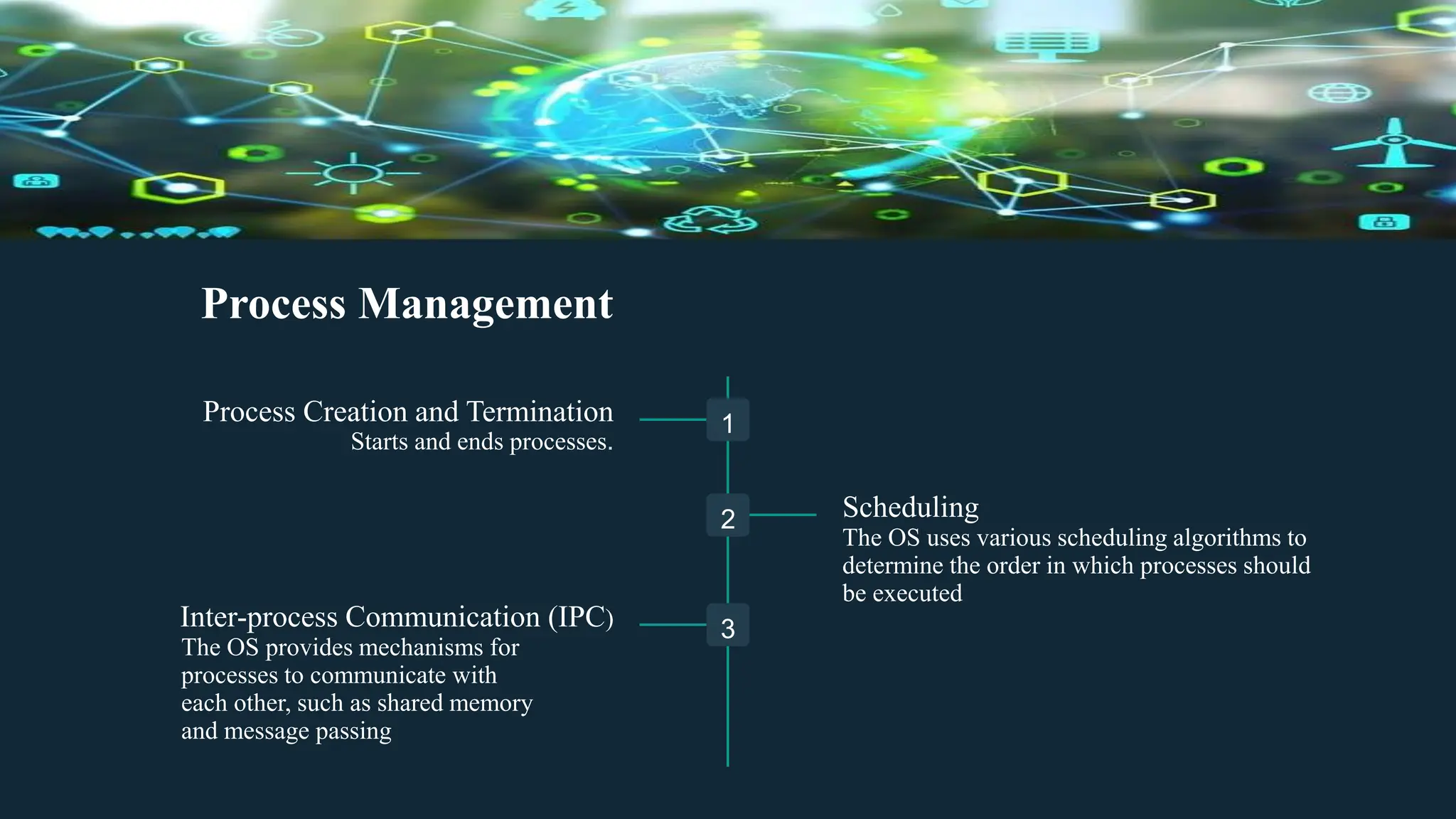 Operating system building blocks with detail description. | PPTX