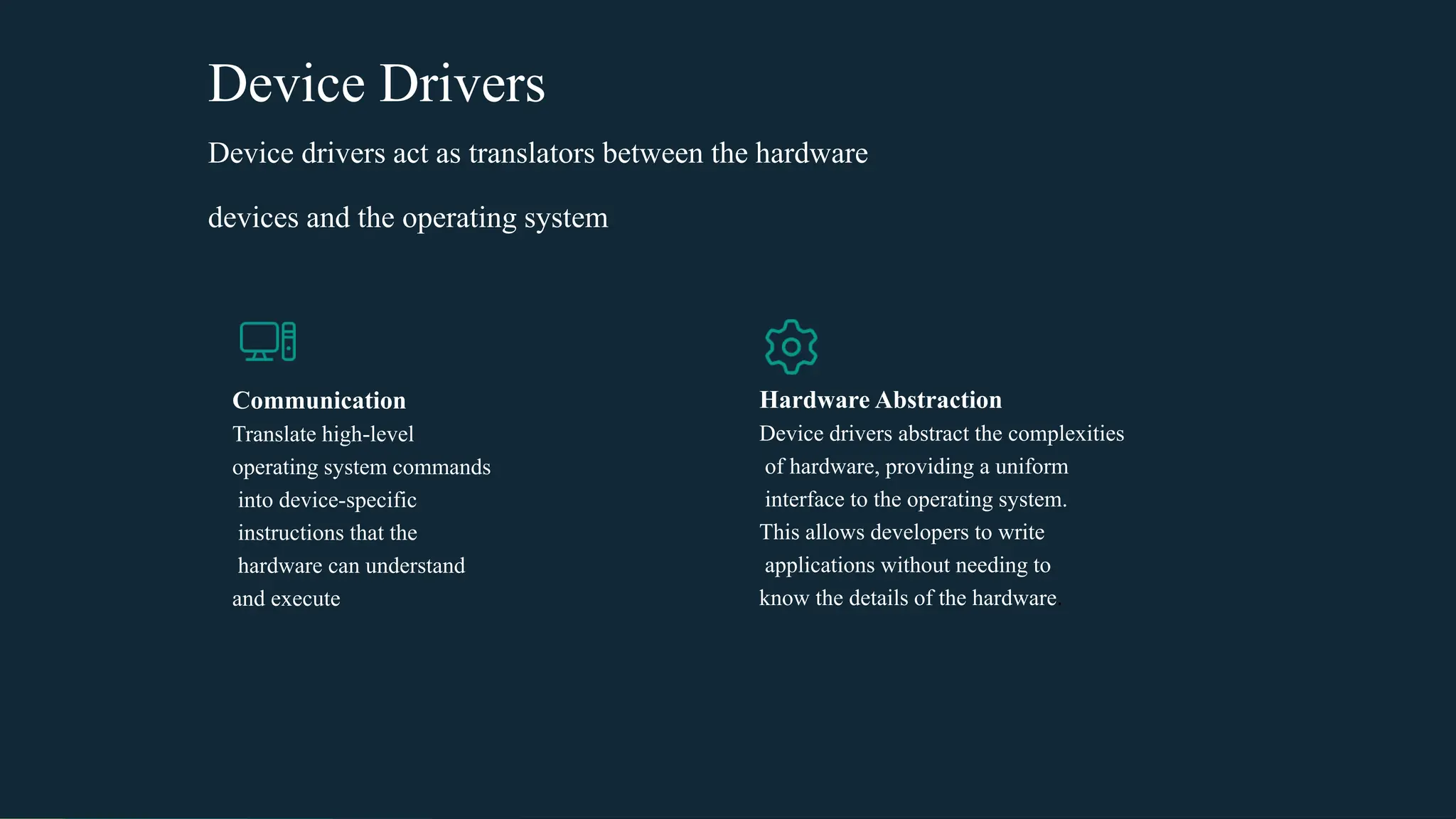 Operating system building blocks with detail description. | PPTX