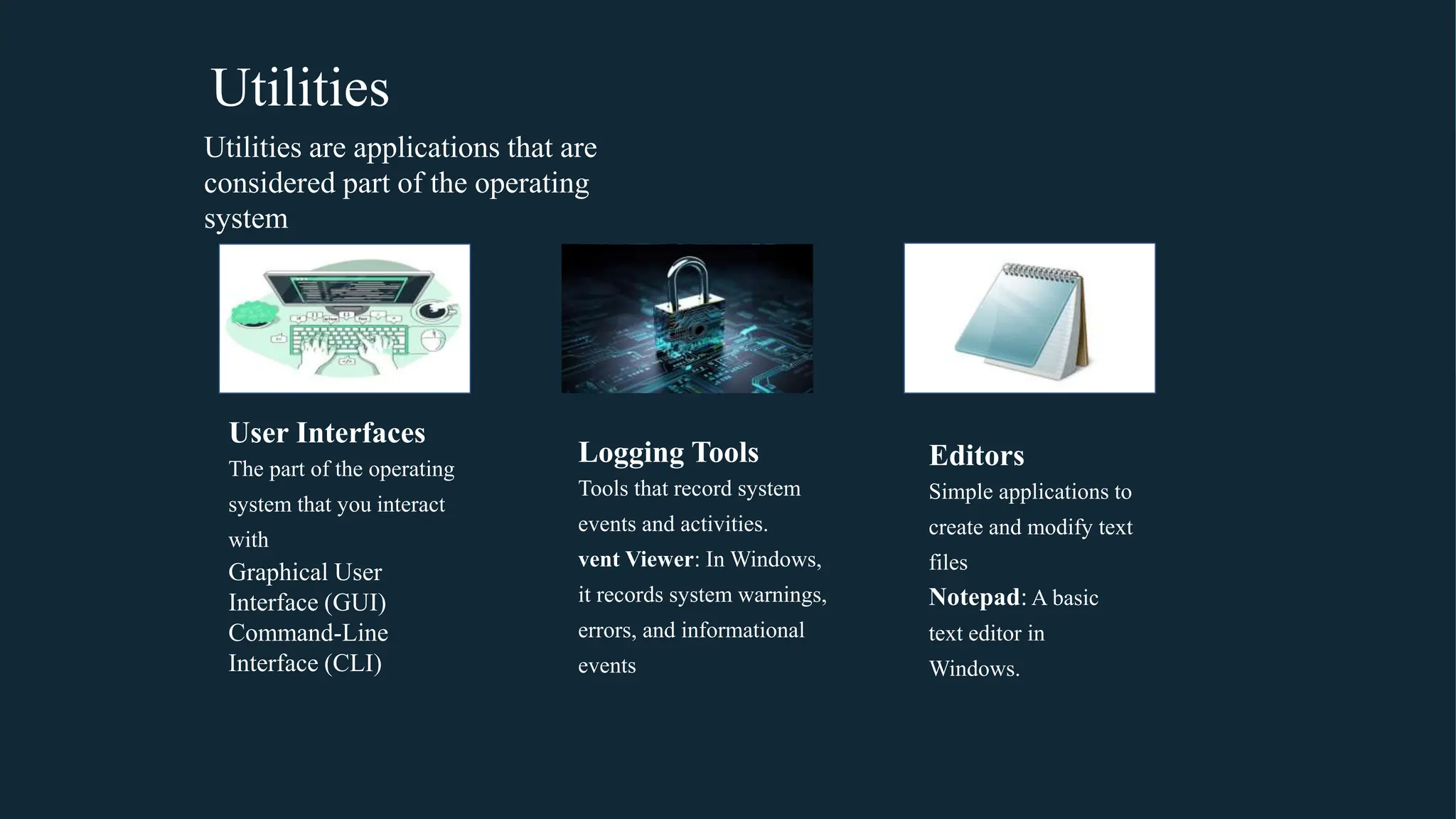 Operating system building blocks with detail description. | PPTX | Operating Systems | Computer ...