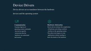 Operating system building blocks with detail description. | PPTX | Operating Systems | Computer ...