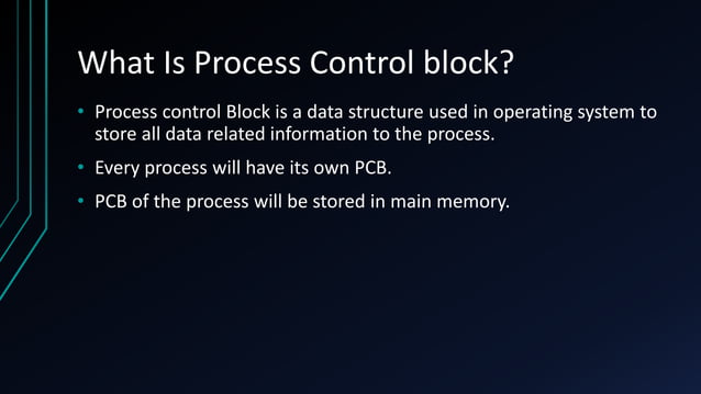 Process , Process states , Process Control Block in Operating Systems ...