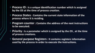 Process , Process states , Process Control Block in Operating Systems ...