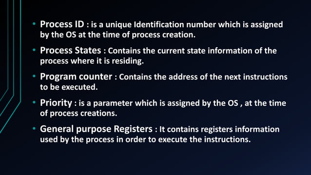 Process , Process states , Process Control Block in Operating Systems ...