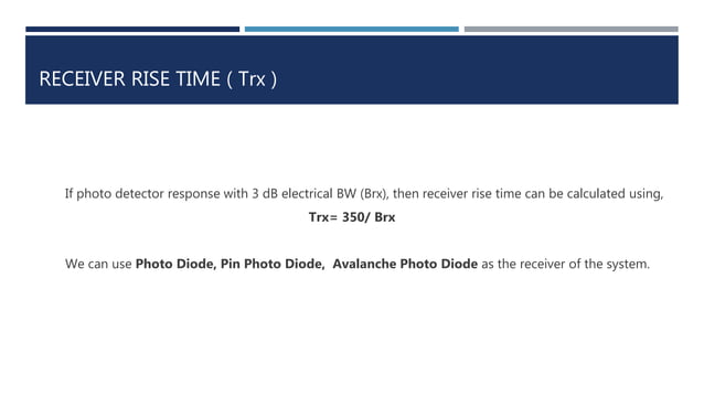 Rise Time Budget Analysis and Design of Components | PPTX | Physics ...