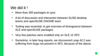 Bridging openSUSE and SLE gap, part deux | ODP | Operating Systems ...