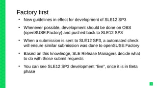 Bridging openSUSE and SLE gap, part deux | ODP | Operating Systems ...