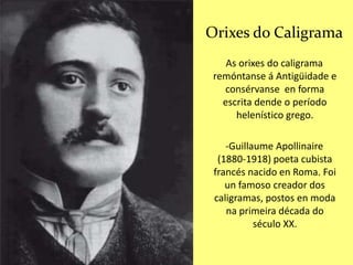 Os caligramas | PPTX