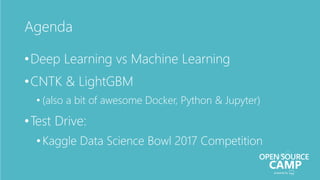 Open Source Deep Learning & Machine Learning with Microsoft CNTK & LightGBM | PPT