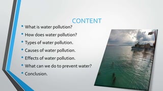 Water polution | PPTX