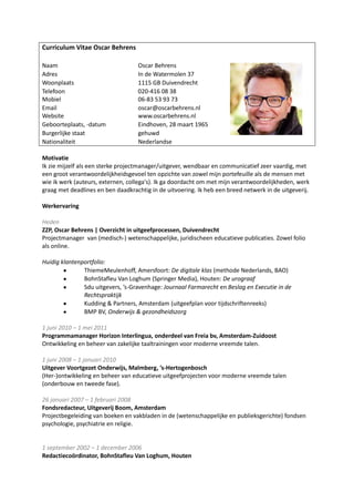 Oscar behrens cv 13022013_kopie | PDF