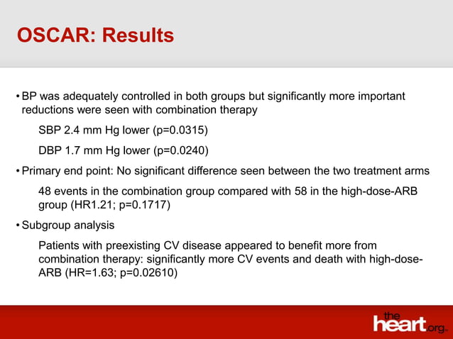 OSCAR trial - Summary & Results | PDF | Heart and Cardiovascular ...
