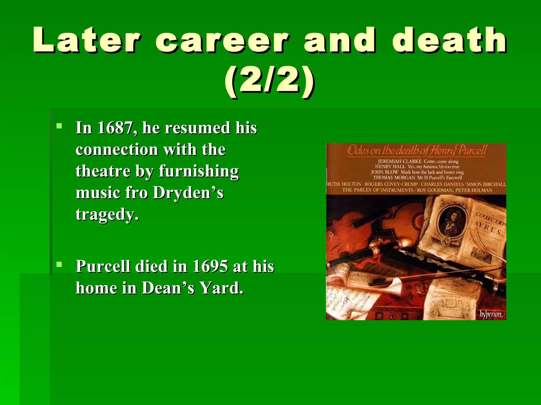 Henry purcell by oscar lapuente and Adrian Ciaurriz | PPT
