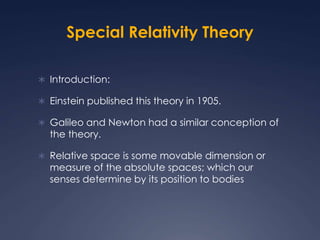 RELATIVITY THEORY | PPTX