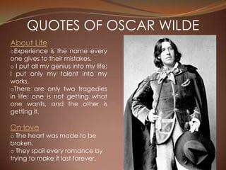 ORAL PRESENTATION OF OSCAR WILDE | PPT