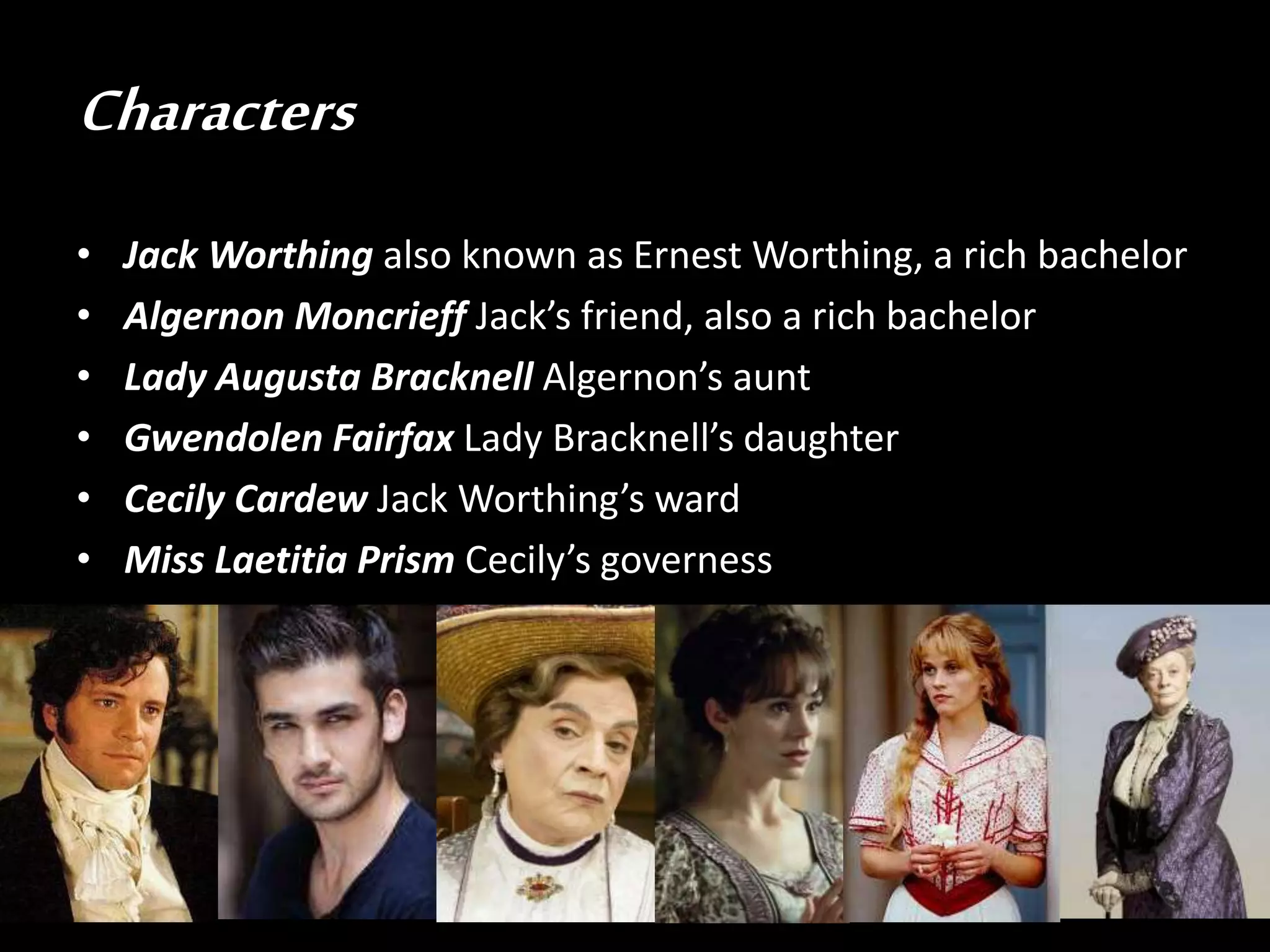 Oscar wilde the importance of being earnest | PPTX