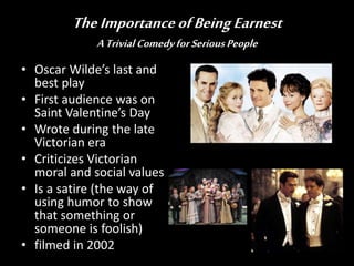 Oscar wilde the importance of being earnest | PPT