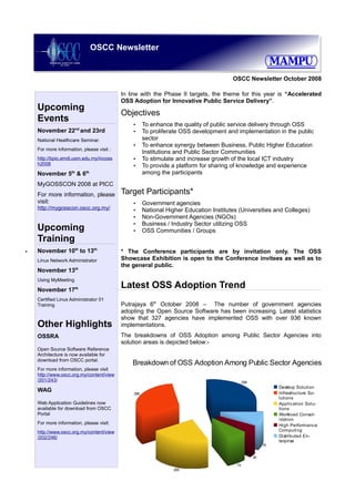 OSCC MAMPU Malaysia Oct 2008 Newsletter1 | PDF