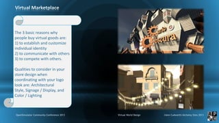 Virtual World Design: Creating Immersive Spaces for Teaching Training ...