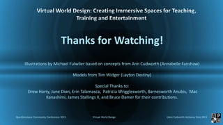 Virtual World Design: Creating Immersive Spaces for Teaching Training ...