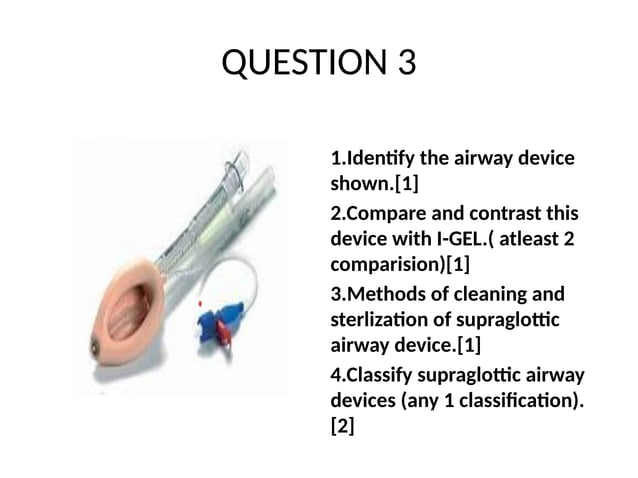 ANESTHESIOLOGY OSCE QUESTIONS FOR DNB EXAM | PPTX