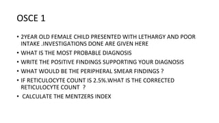 osce 2023 new.pptx | Blood Disorders | Diseases and Conditions