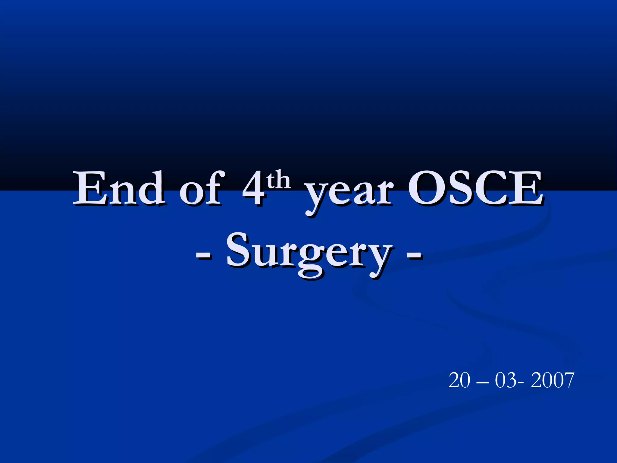 Osce bat surgery | PPT