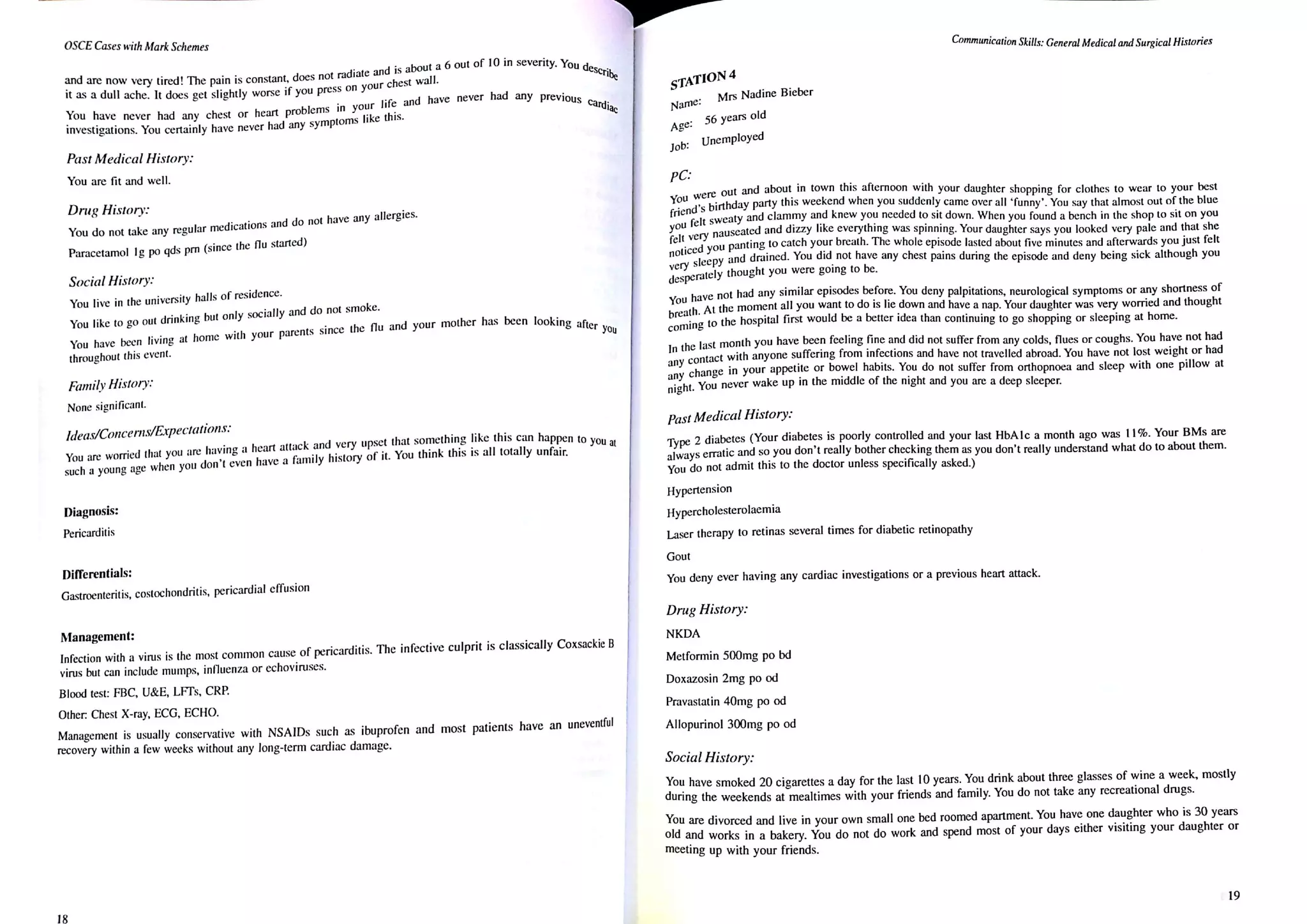 OSCE Cases with Mark Schemes A Revision Aid for Medical Finals ...