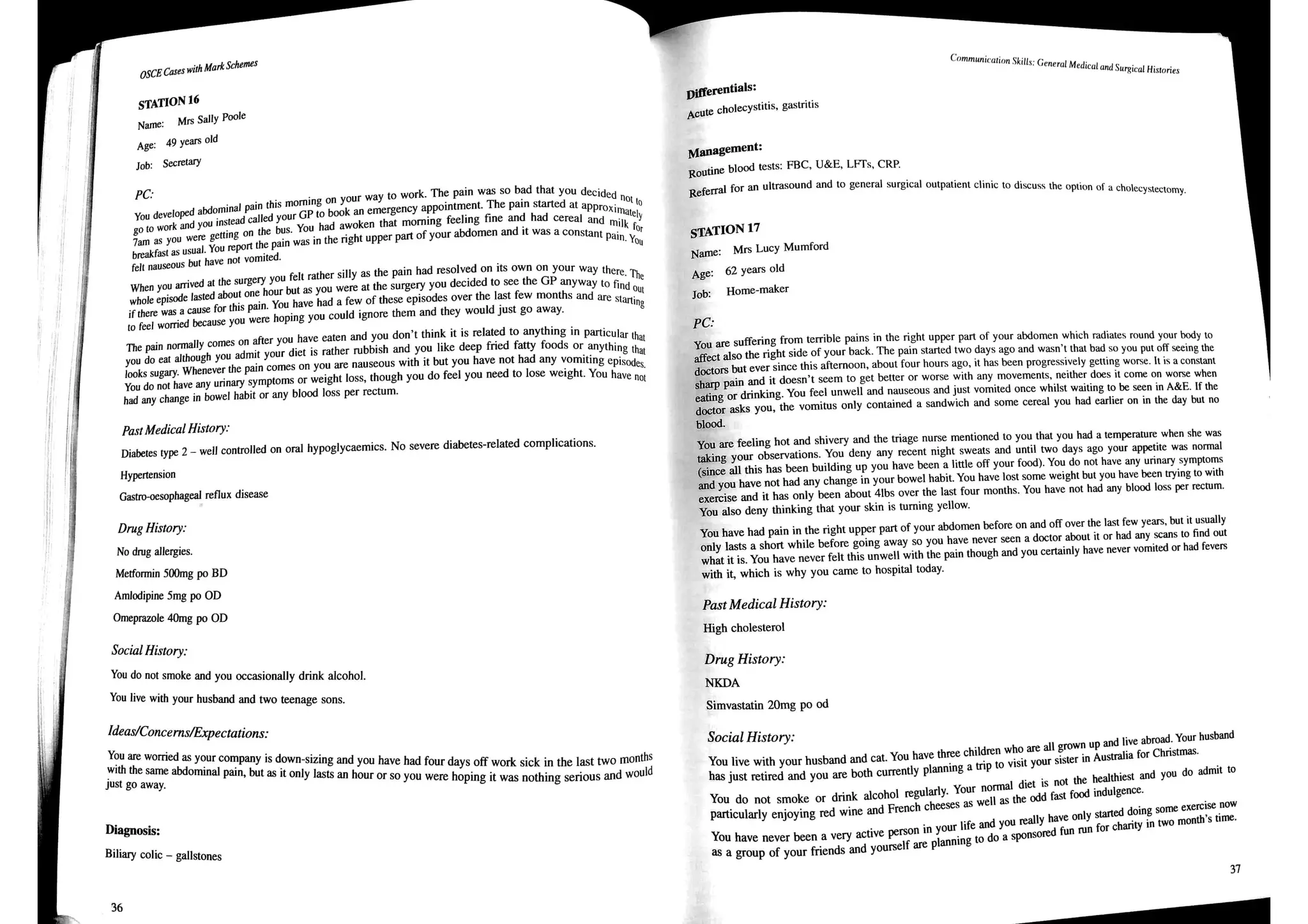 OSCE Cases with Mark Schemes A Revision Aid for Medical Finals ...