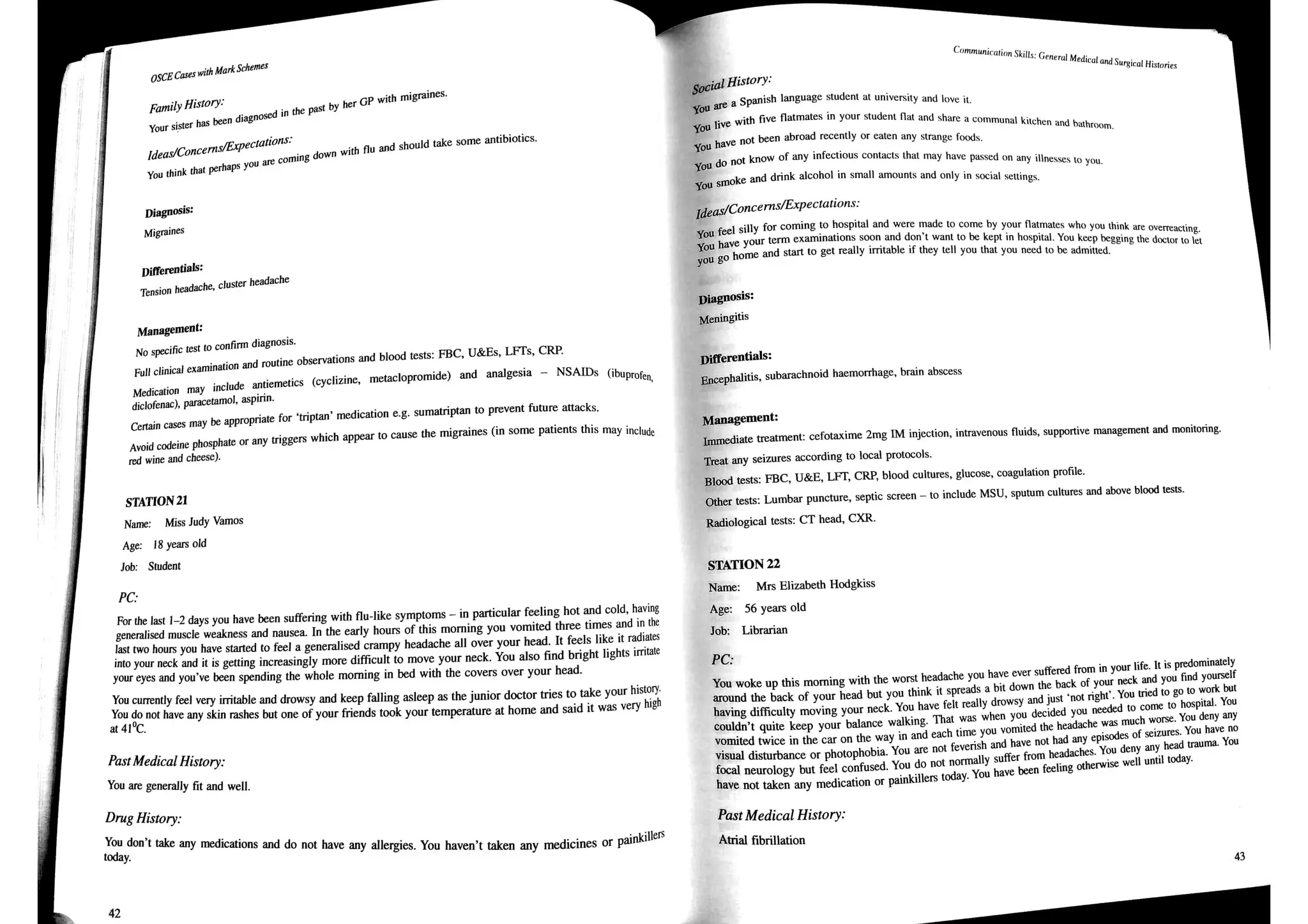OSCE Cases with Mark Schemes A Revision Aid for Medical Finals ...