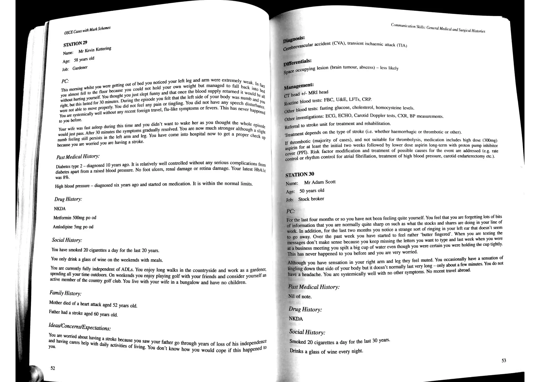 OSCE Cases with Mark Schemes A Revision Aid for Medical Finals ...