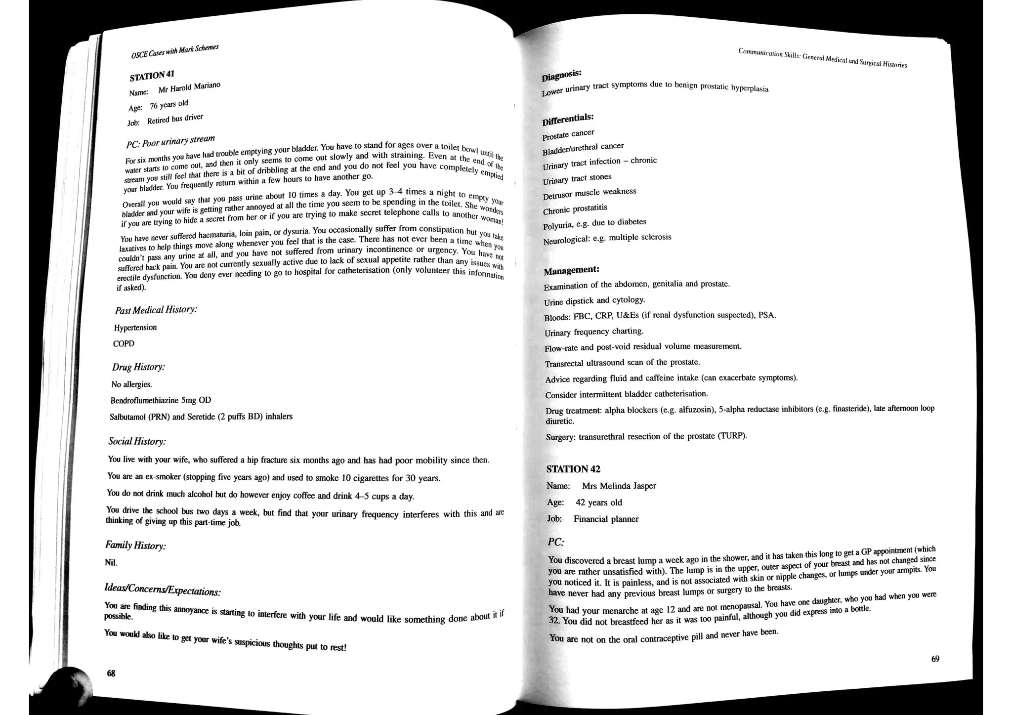 OSCE Cases with Mark Schemes A Revision Aid for Medical Finals ...