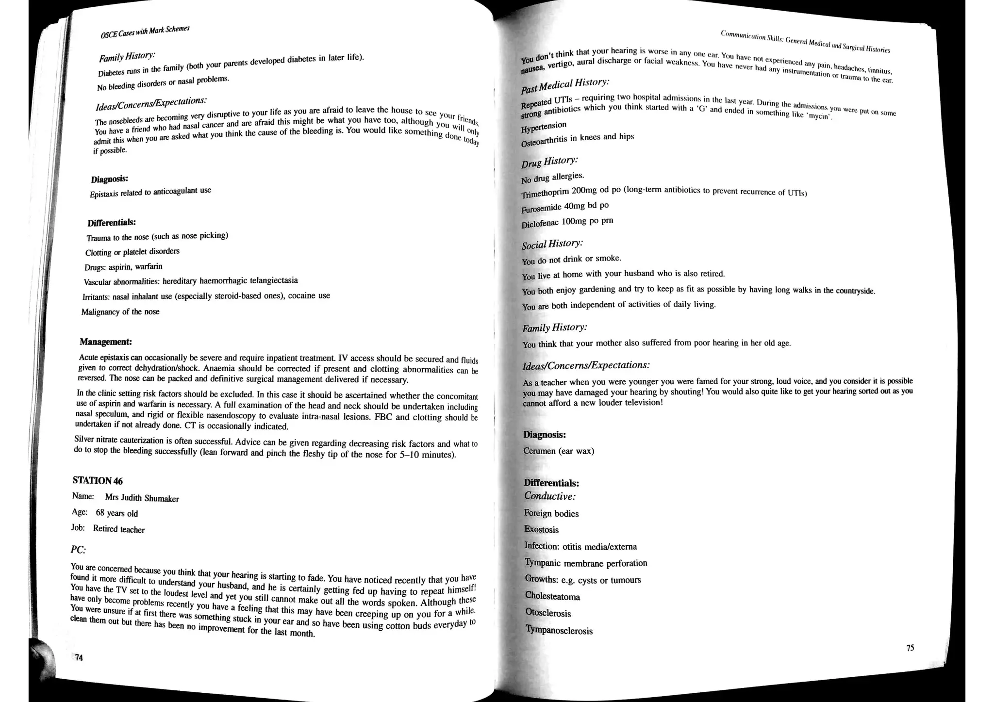 OSCE Cases with Mark Schemes A Revision Aid for Medical Finals ...