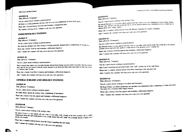 OSCE Cases with Mark Schemes A Revision Aid for Medical Finals ...