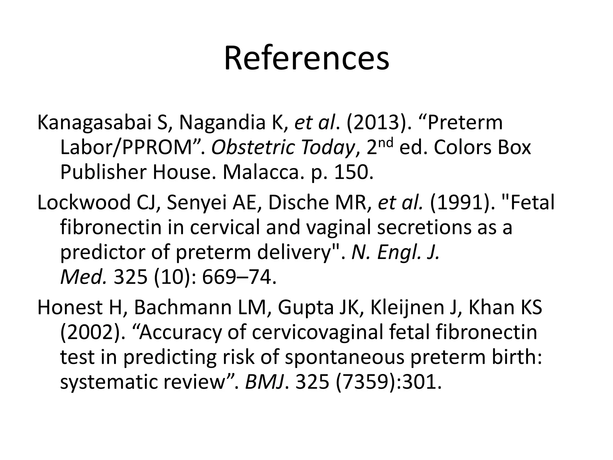 OSCE Fetal Fibronectin Test | PPT