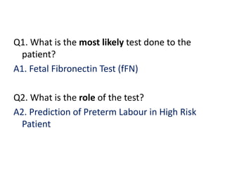 OSCE Fetal Fibronectin Test | PPT