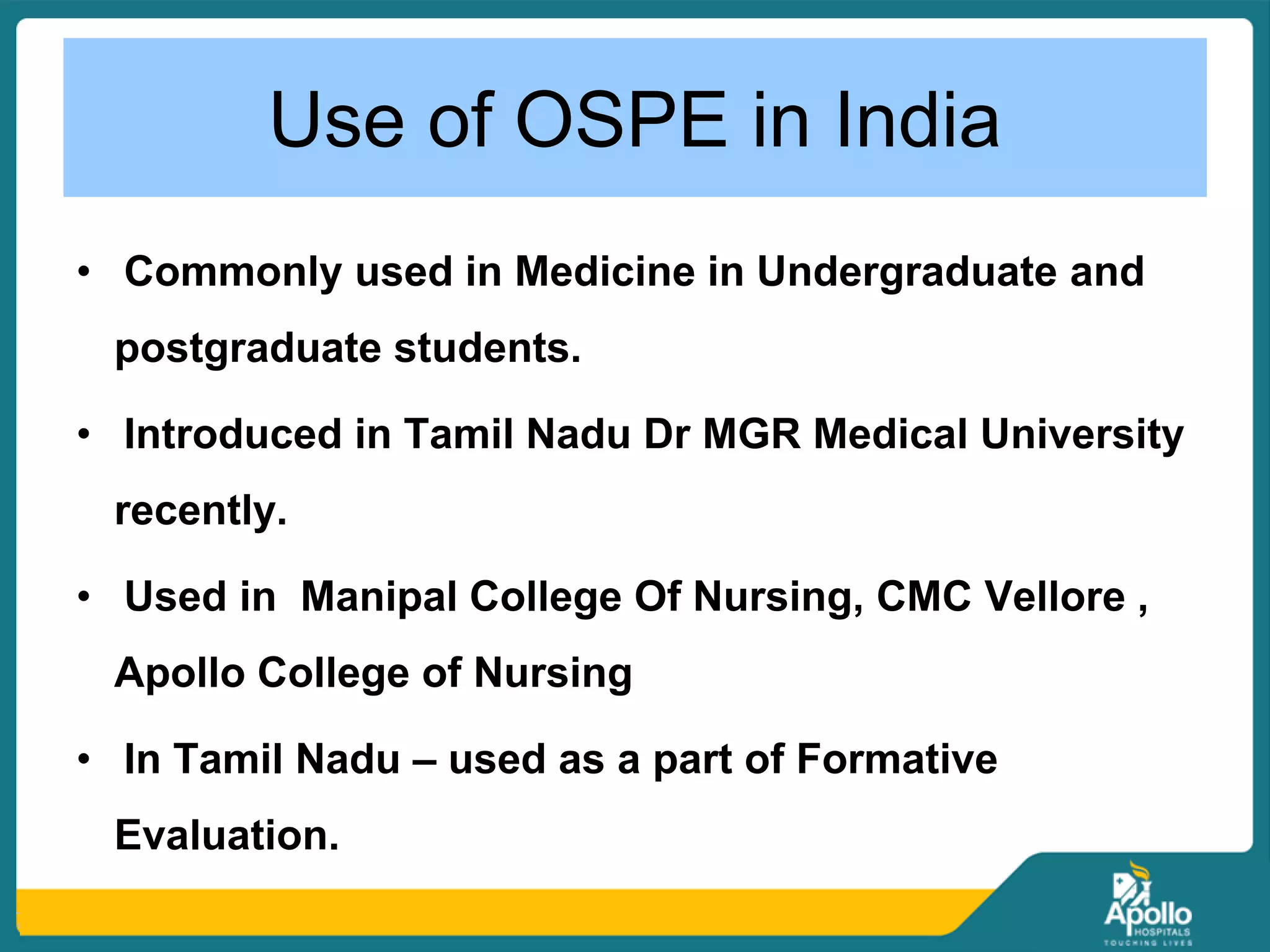 OSCE implementation in Nursing colleges | PPT