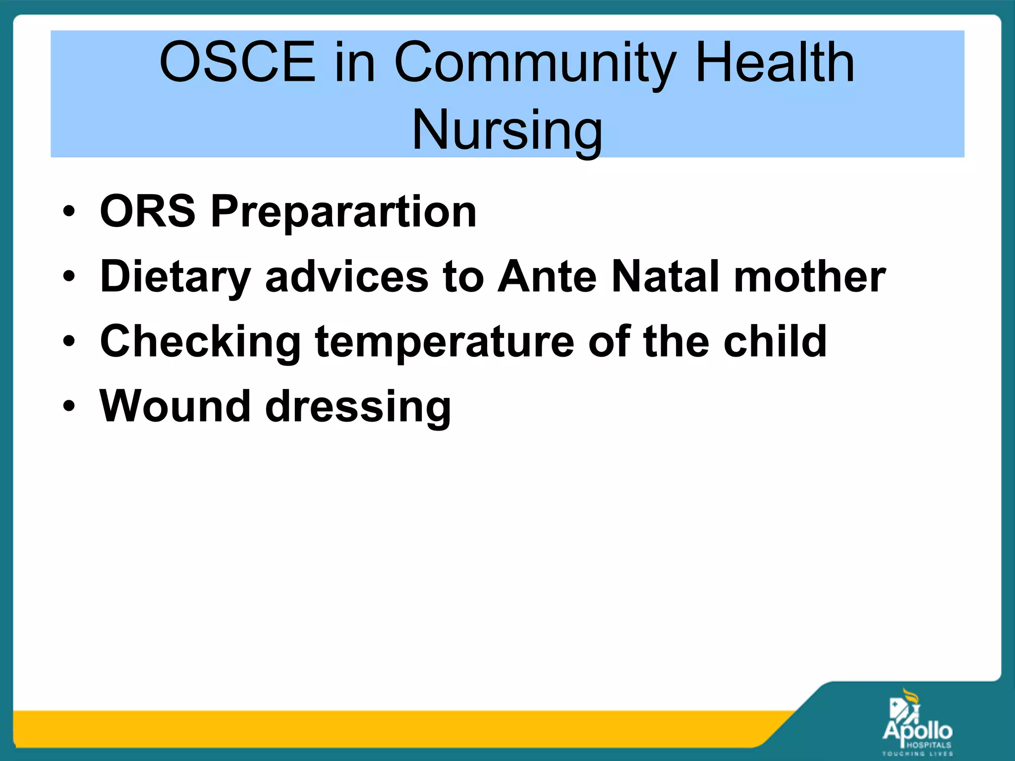 OSCE implementation in Nursing colleges | PPT