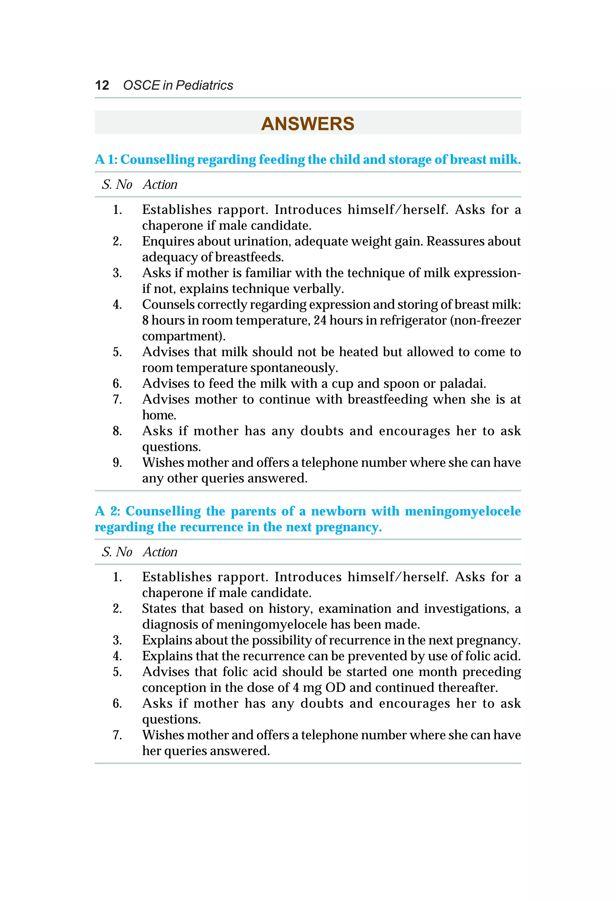 Osce in pediatrics | PDF