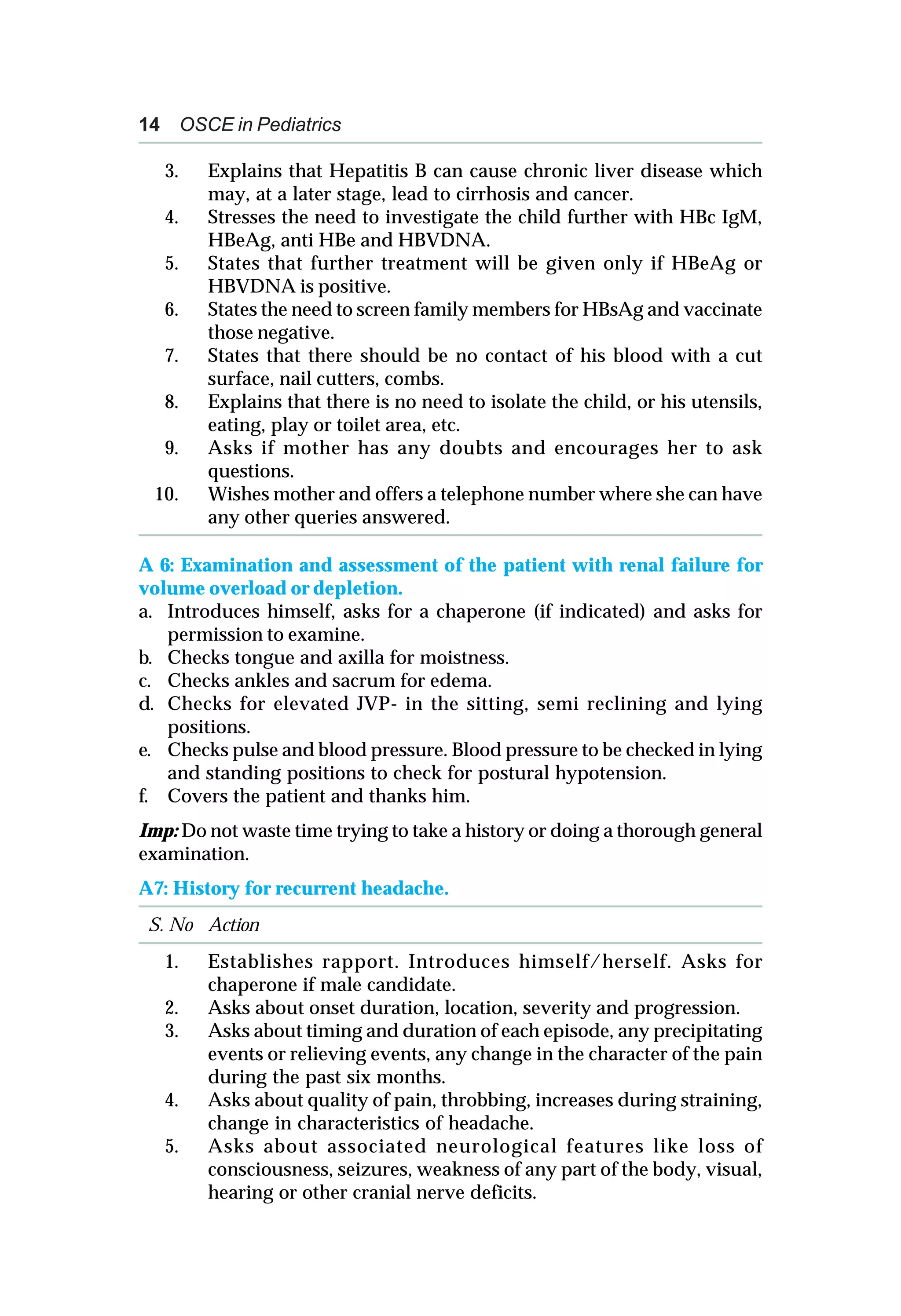 Osce in pediatrics | PDF