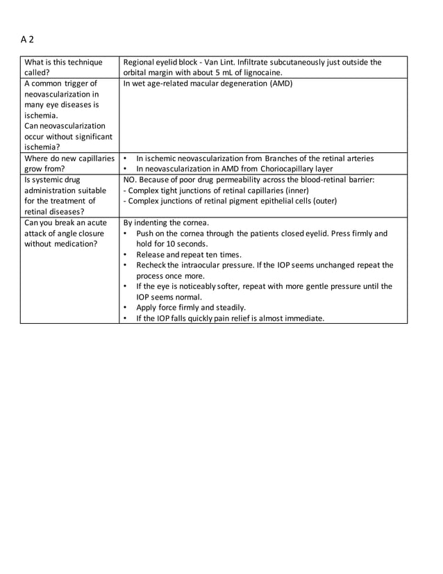OSCE ophthalmology examination & answers | DOCX | Eye and Vision ...