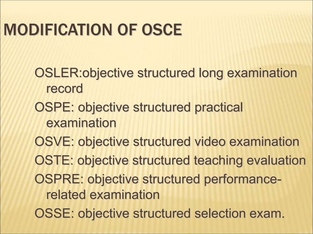 OSCE & OSPE Final presentation.ppt teaching evaluation | PPT | Digestive Disorders | Diseases ...