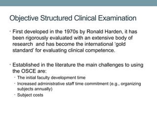 OSCE: Objective Structured Clnical Examination | PPTX