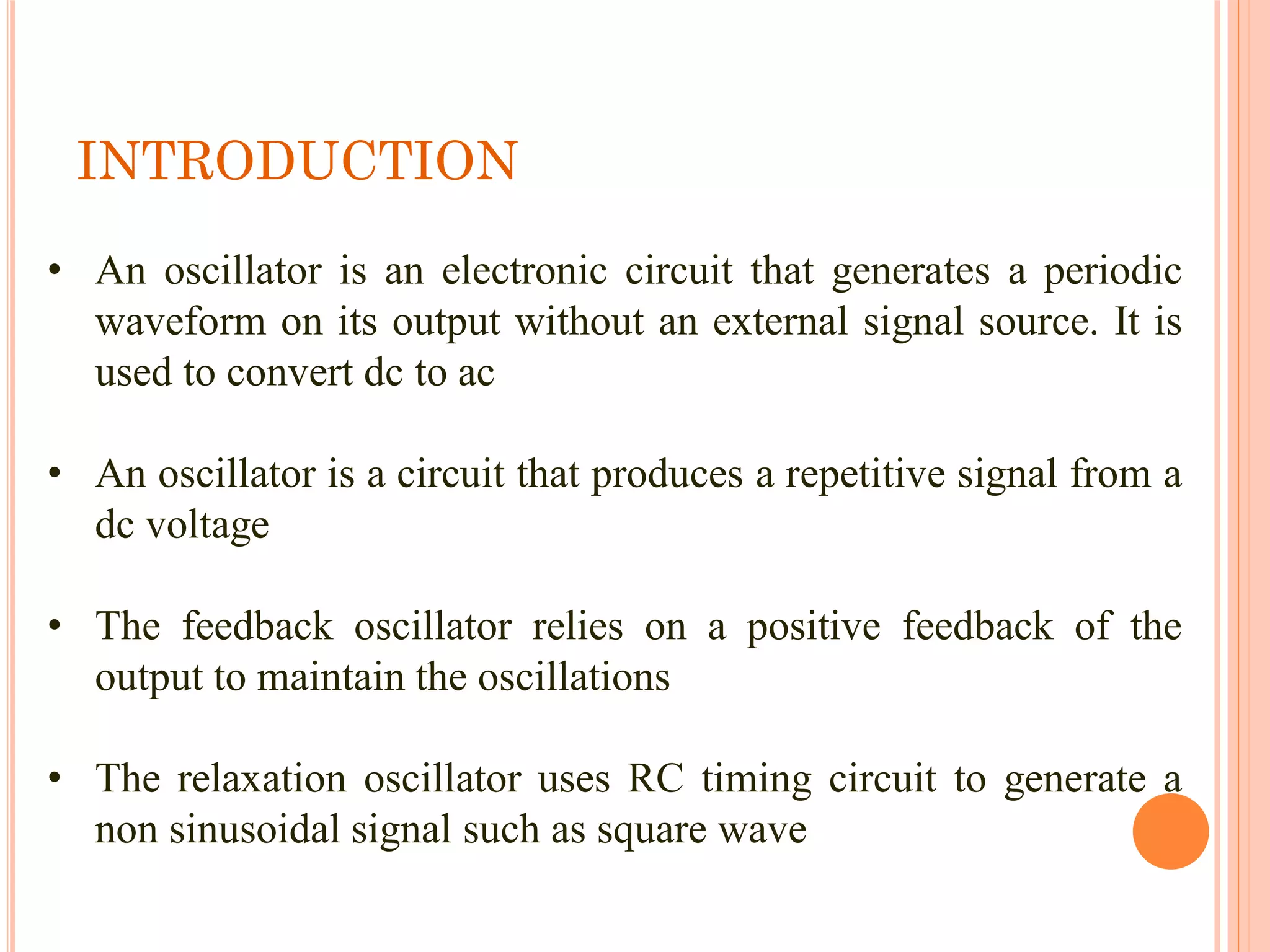 OSCILATORS introduction & ring oscillator | PDF