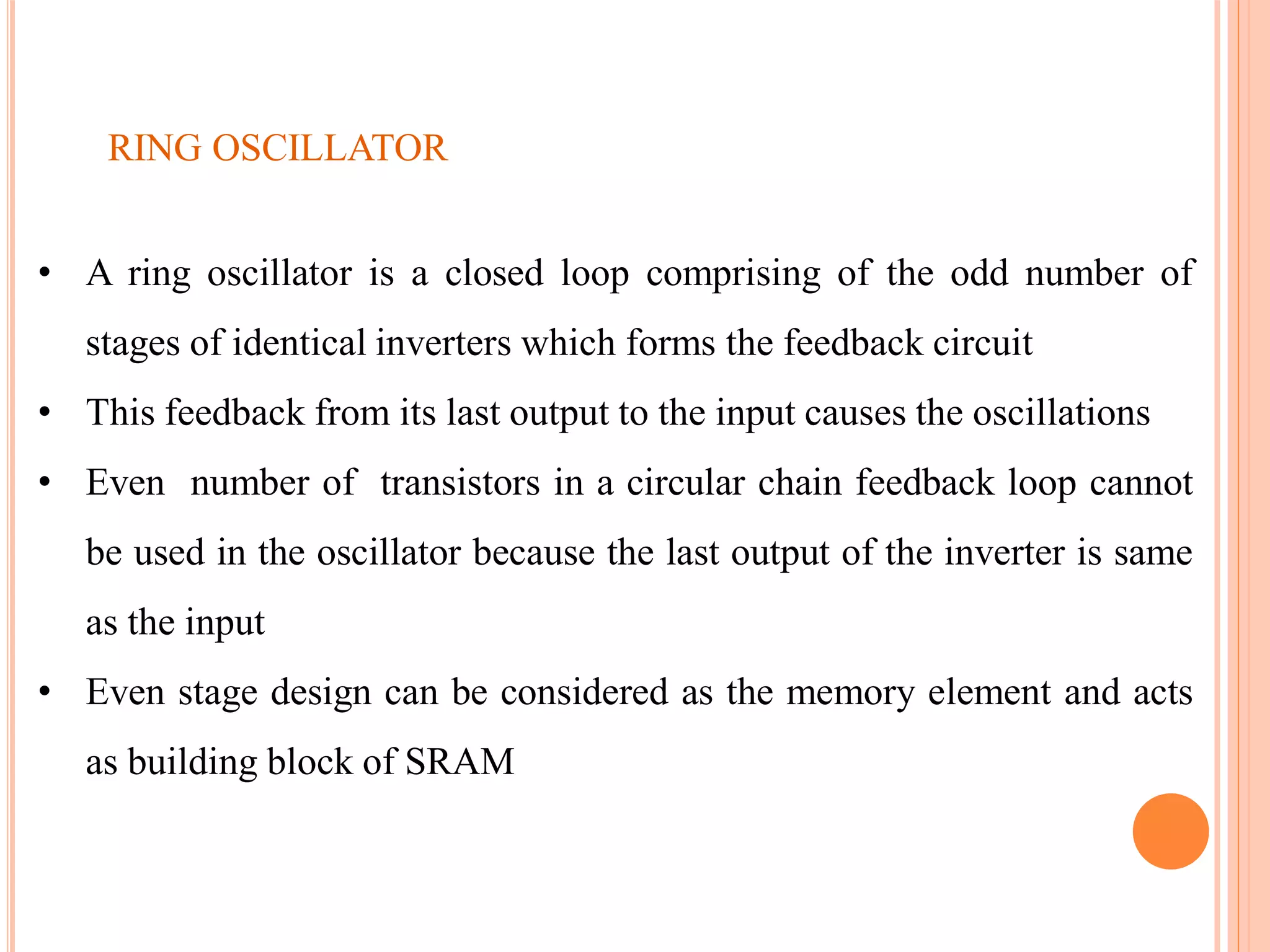 OSCILATORS introduction & ring oscillator | PDF