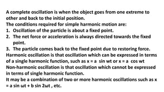 CLASS XII - CHAPTER 5: OSCILLATION (PHYSICS - MAHARASHTRA STATE BOARD ...