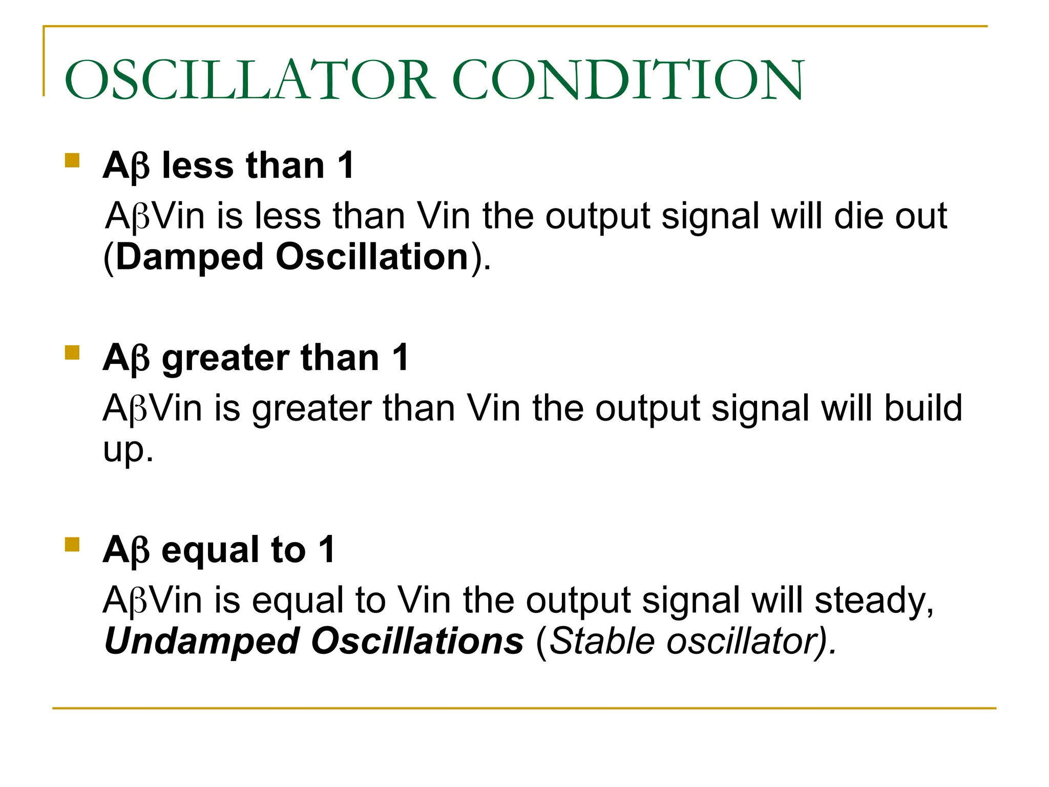 Basic Oscillator Functioning And Typesppt